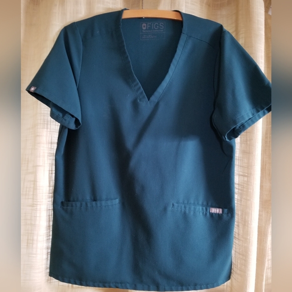 Figs | Tops | Figs Teal 3 Pocket Scrub Top | Poshmark